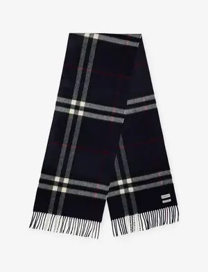 Burberry Check-pattern Cashmere Scarf - Ink
