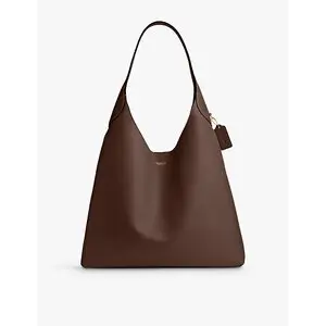 COACH Branded Leather Shoulder Bag - Maple