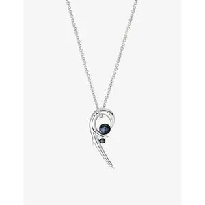SHAUN LEANE Hooked Pearl Sterling Necklace - Silver