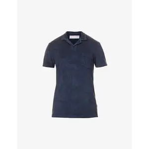 Orlebar Brown Terry Relaxed-fit Cotton Polo Top - Navy