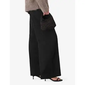Whistles Straight-leg Pintuck Stretch-satin Trousers