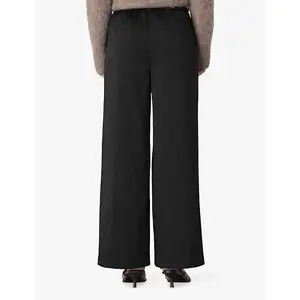 Whistles Straight-leg Pintuck Stretch-satin Trousers