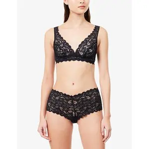 Hanro Moments Stretch-lace Maxi Briefs - Black
