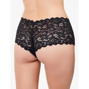 Hanro Moments Stretch-lace Maxi Briefs - Black