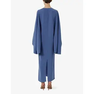 LEEM Contrast Split-sleeve Woven Kaftan - Blue