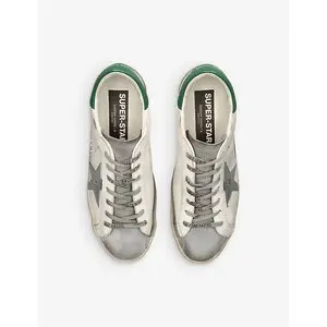 GOLDEN GOOSE Super-star Metallic Star-patch Leather Low-top Trainers - White/comb