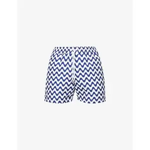 Frescobol Carioca Graphic-print Swim Shorts - Navy