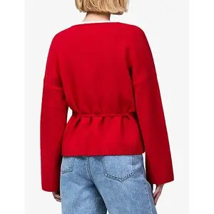 RO&ZO Wrap-over Front Wool-blend Cardigan
