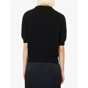 Khaite Davin Short-sleeve Cashmere Jumper - Black