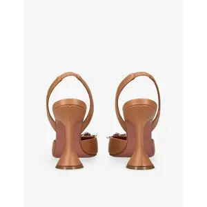 Amina Muaddi Begum 95 Slingback Leather Courts