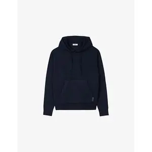Sandro Stretch-woven Hoodie With Logo Patch