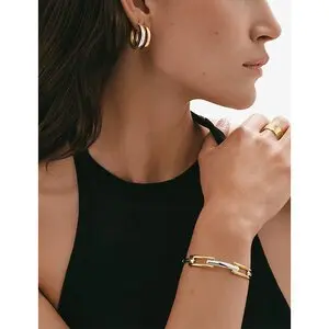 Monica Vinader Gp Signature Link Slim Bangle - Gold