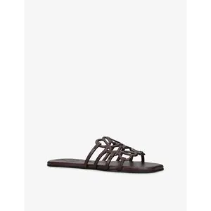 Loewe Petal Anagram Leather Slides