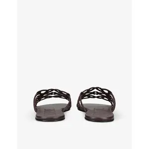 Loewe Petal Anagram Leather Slides