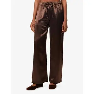 4TH & RECKLESS Wide-leg Satin Trousers