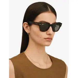 Ray-ban Rectangular Frame Sunglasses - Brown