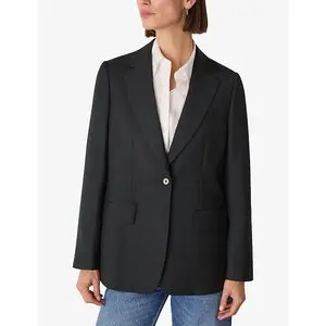 Whistles Notch-lapel Single-breasted Wool-blend Blazer