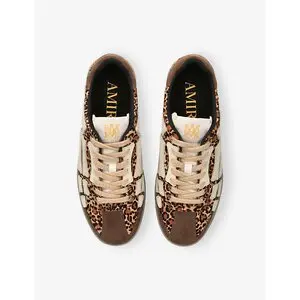 Amiri Pacific Bones Leather And Suede Trainers
