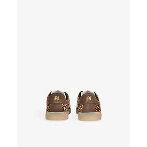 Amiri Pacific Bones Leather And Suede Trainers