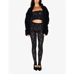 SKIMS Knit Lace Cropped Cami Top