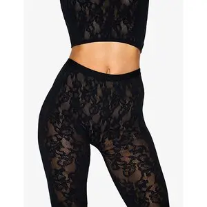 SKIMS Knit Lace Cropped Cami Top