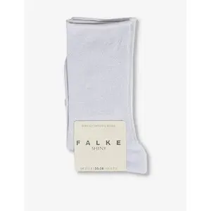 Falke Shiny-finish Mid-calf Knitted Socks - White