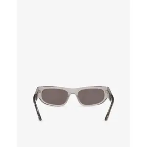 Balenciaga Rectangle Frame Acetate Sunglasses - Grey