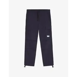 Hugo Logo-patch Elasticated-waist Cargo Trousers