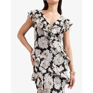 PHASE EIGHT Flora-print Woven Maxi Dress