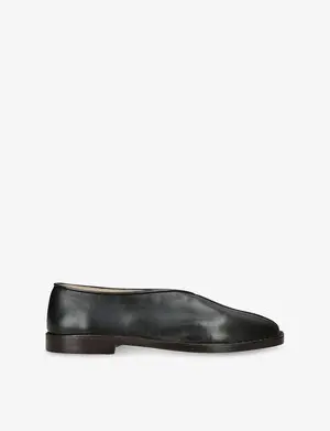 LEMAIRE Flat Piped Leather Slippers