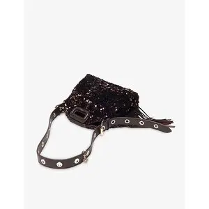 Maje Mini Sequin-embellished Shoulder Bag