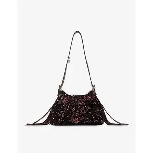 Maje Mini Sequin-embellished Shoulder Bag