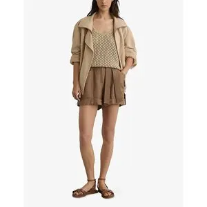 REISS Avril Belted Regular-fit Woven Shorts