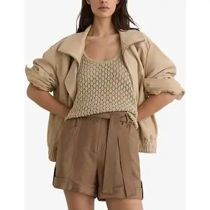REISS Avril Belted Regular-fit Woven Shorts