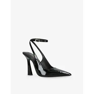 STUART WEITZMAN Vinnie 100 Patent-leather Courts - Black