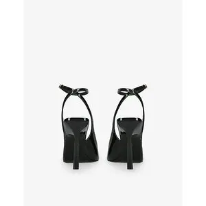 STUART WEITZMAN Vinnie 100 Patent-leather Courts - Black