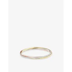 Cartier Trinity Classic 18ct White, Yellow, Rose-gold And Diamond Bracelet - Multicolour