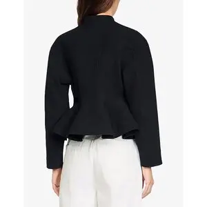 Sandro Peplum-hem Cropped Woven Jacket