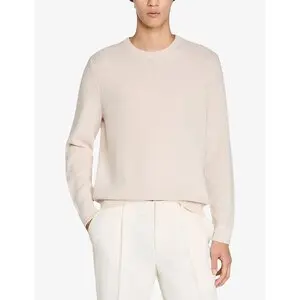 Sandro Wool Knitted Crewneck Jumper - Ecru