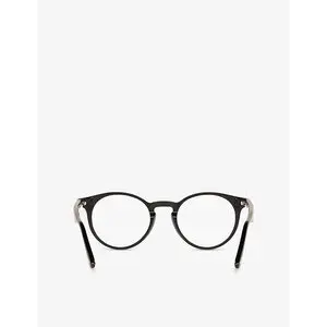 TOM FORD Ft5557-b Round Frame Acetate Eyeglasses - Black