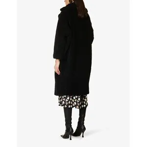 Max Mara Teddy Alpaca Wool-blend Coat - Black
