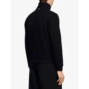 Sandro Funnel-neck Half-zip Sweatshirt - Black