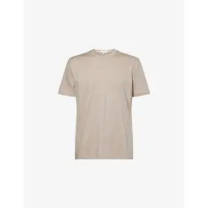 ARNE Mercerised Interlock Cotton-jersey T-shirt - Stone