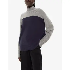 Whistles Colour-block Relaxed-fit Wool Jumper