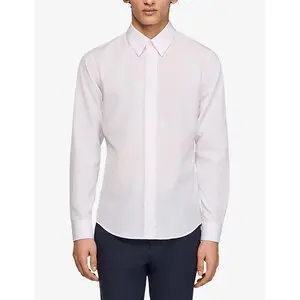 Sandro Classic-collar Long-sleeve Cotton Shirt
