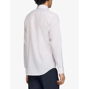 Sandro Classic-collar Long-sleeve Cotton Shirt