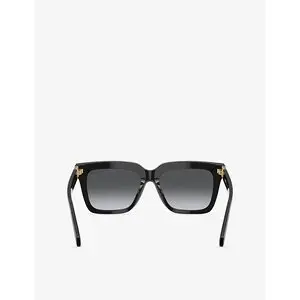 Versace Ve4498 Square-frame Acetate Sunglasses - Black