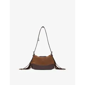 Maje Mini Suede And Leather Shoulder Bag