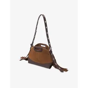 Maje Mini Suede And Leather Shoulder Bag