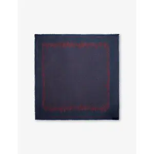 Zadig&Voltaire Kerry Hearts-print Modal Scarf - Marine